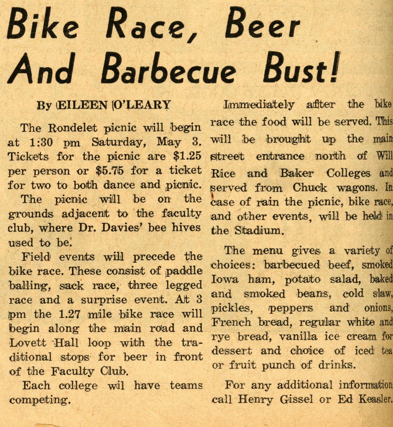 Bees! | Rice History Corner