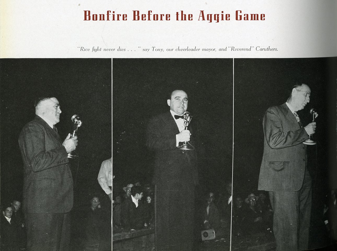 Rice Fight Never Dies, 1942 | Rice History Corner