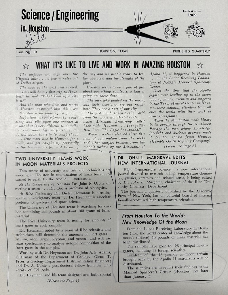 “Science and Engineering in Houston,” 1969 | Rice History Corner